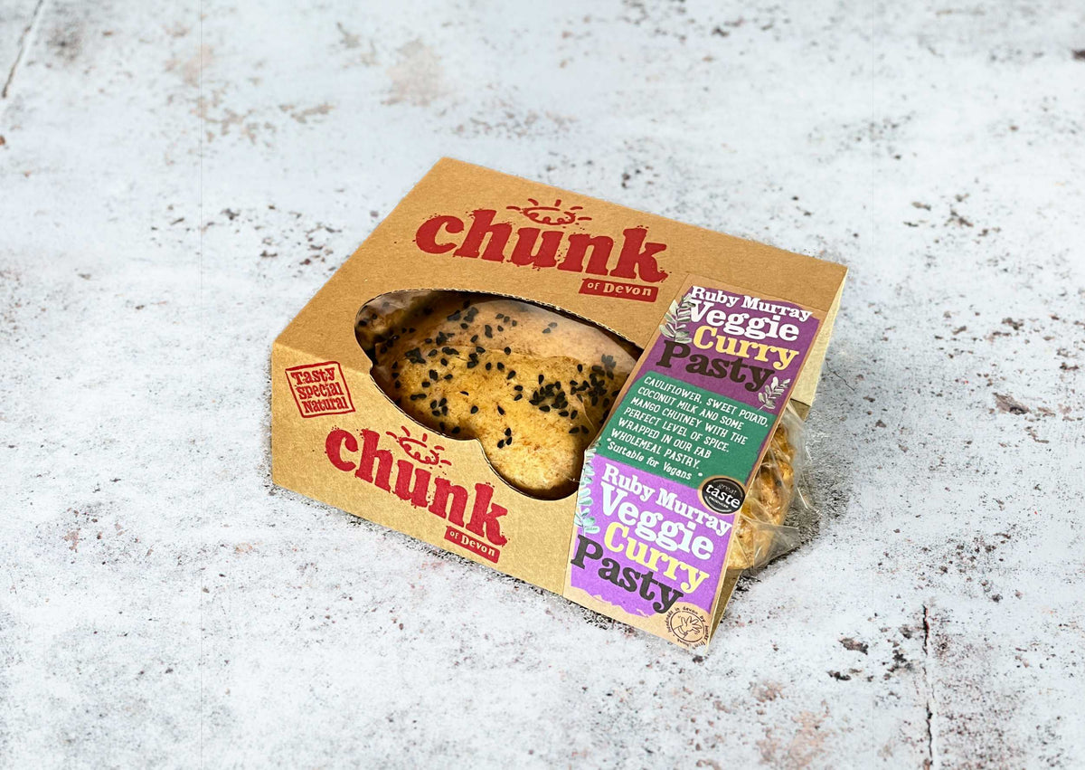 Box of Ruby Murray Veggie Curry Pasties – Chunk of Devon